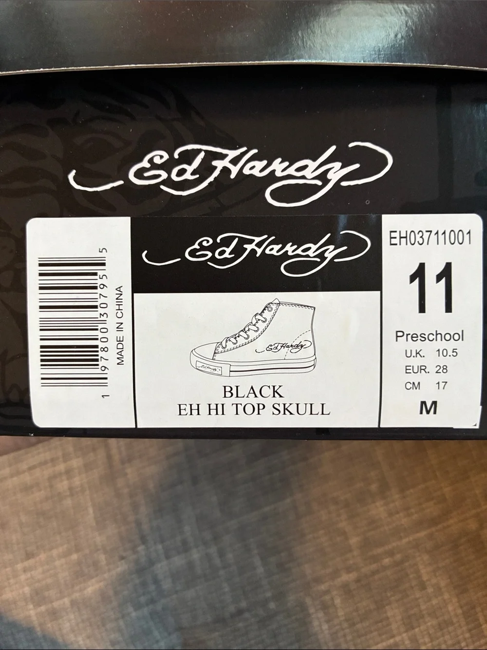 Ed Hardy | Shoes | Ed Hardy Black And White Script Logo Wall Art | Poshmark